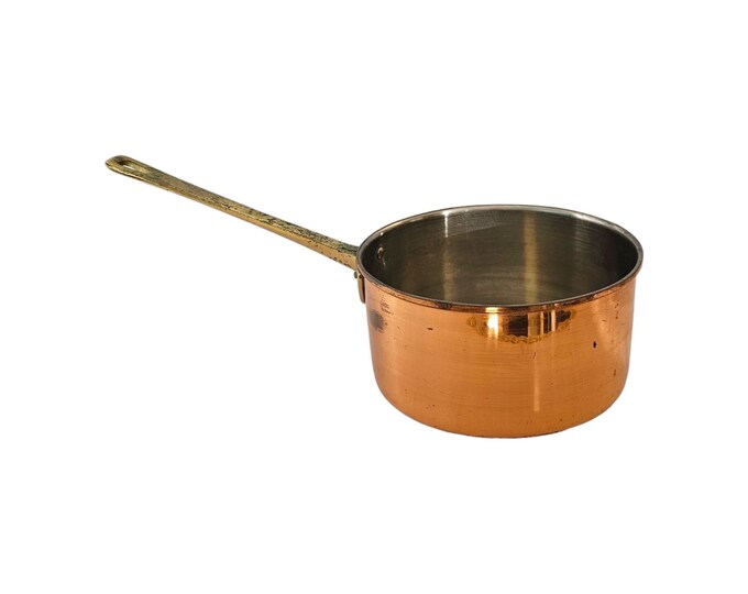 Vintage Poongson Korea Copper Brass Saucepan, NO Lid - 1.5 Quarts 6.5 ...