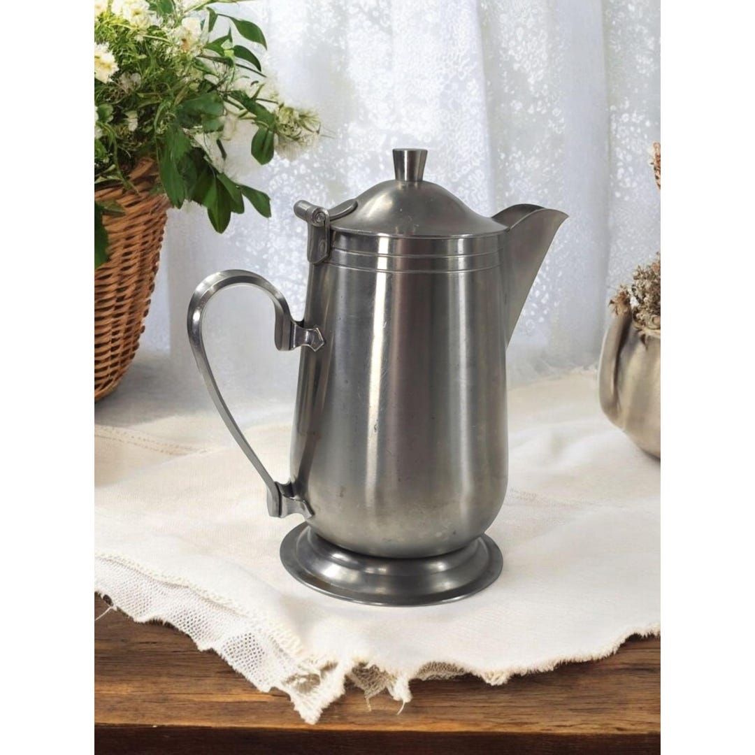Stainless Steel Syrup, Cream Pot Vintage 18/8 Metalware Japan Hinged ...
