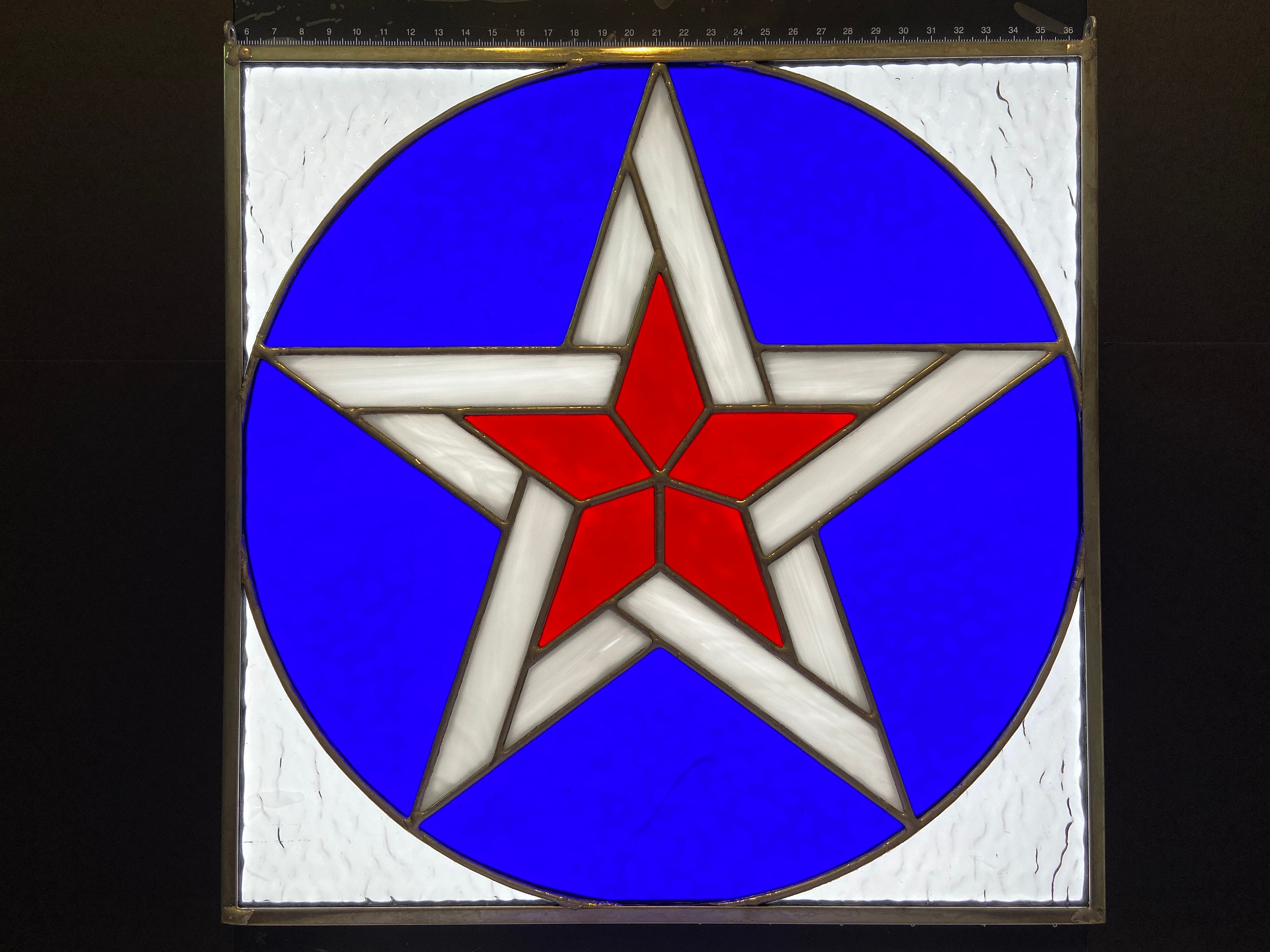 Patriotic Star 2 Stained Glass Pattern 8 X 8 - Etsy