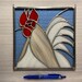 Rooster Stained Glass Pattern 8 X 8 Full Scale - Etsy
