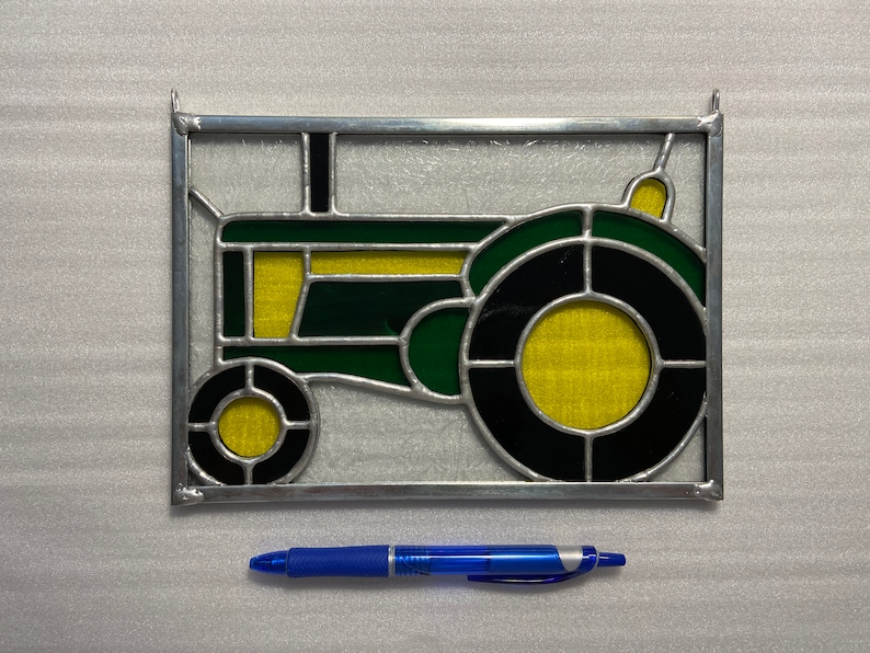 Tractor Stained Glass Pattern PDF & SVG | Suncatcher Panel Template | 5 ...