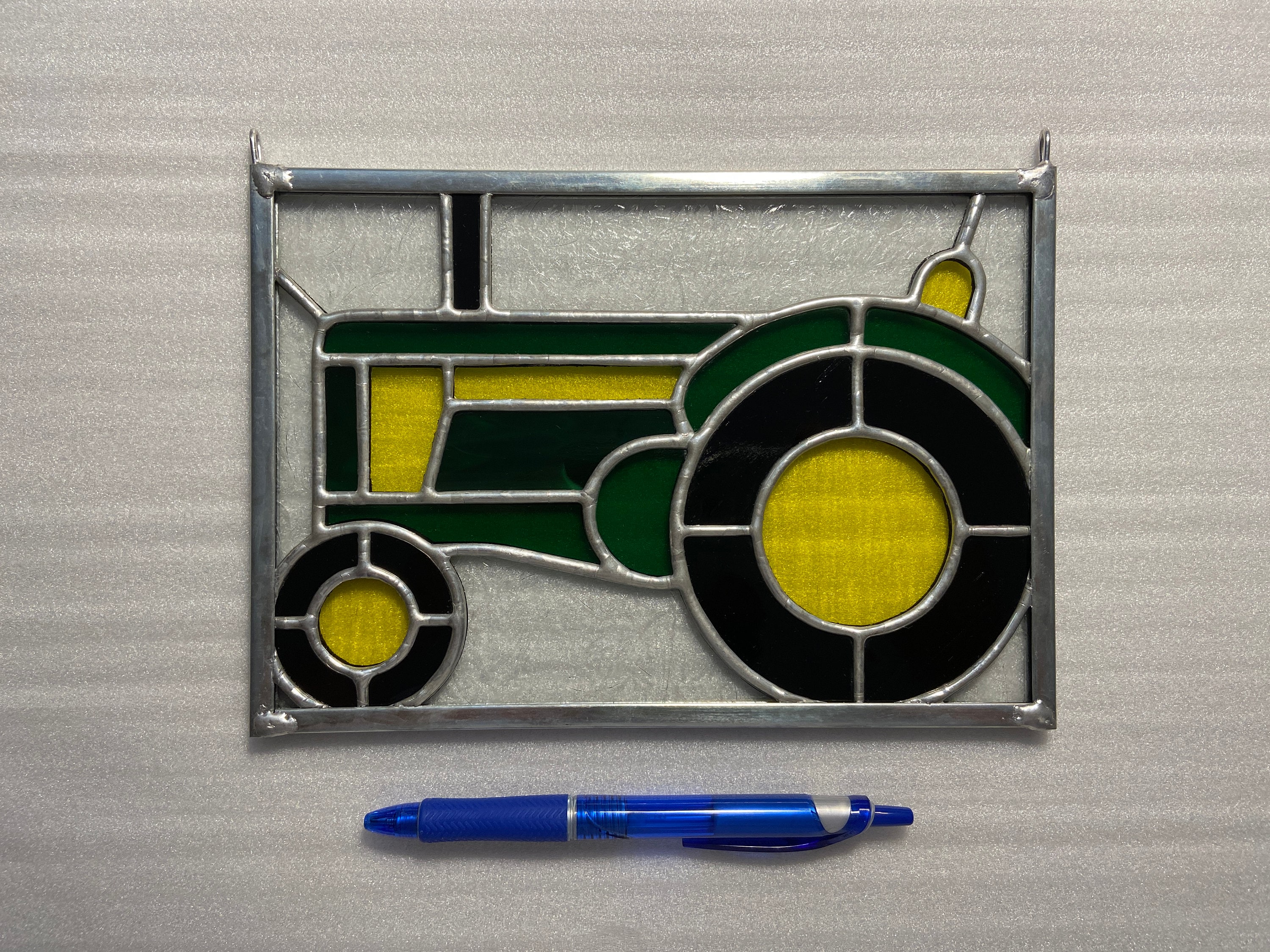 Tractor Stained Glass Pattern 5.5 x 8 Full Scale - Etsy España