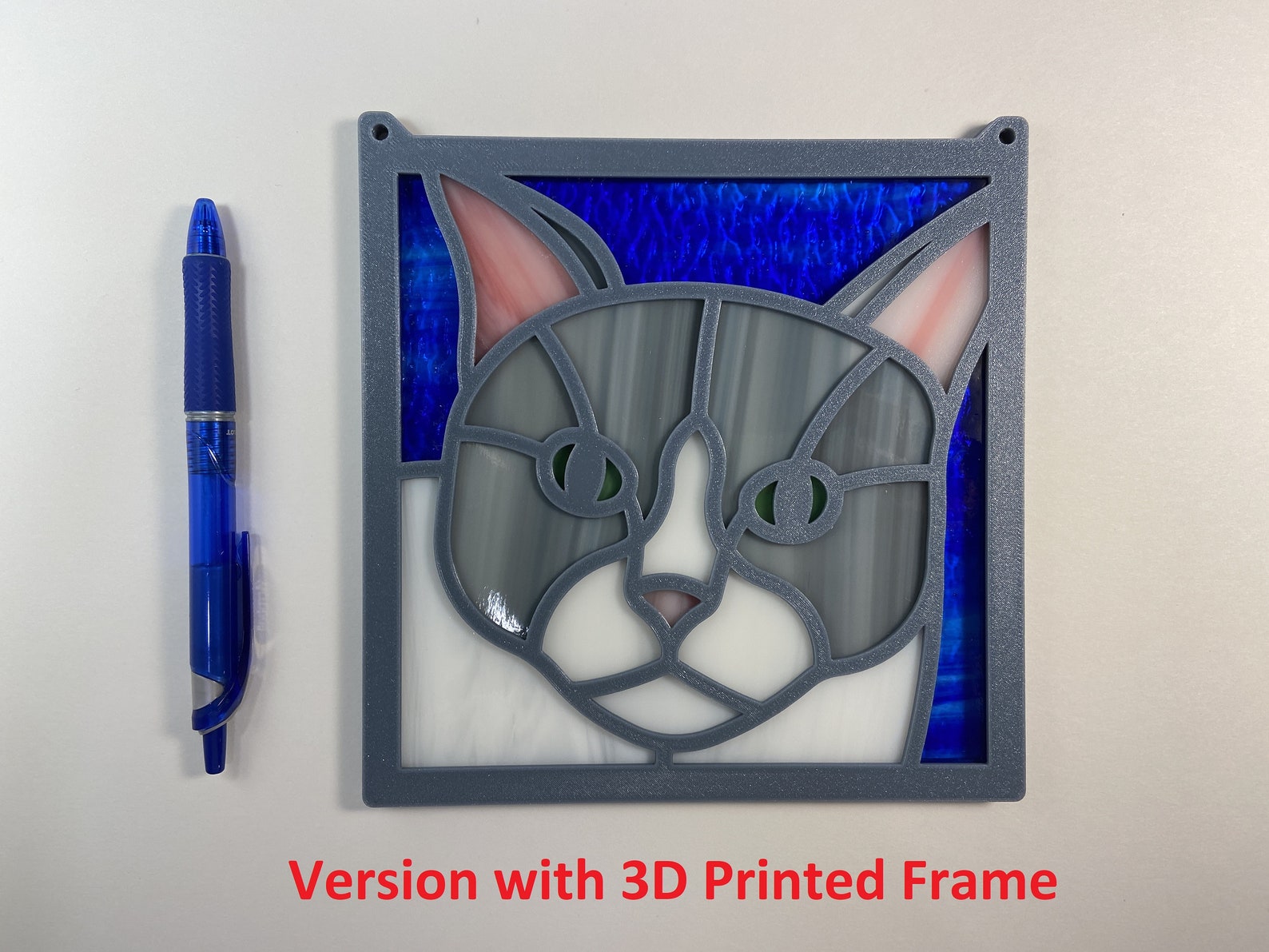 Cat Stained Glass Pattern 6 X 6 Full Scale - Etsy