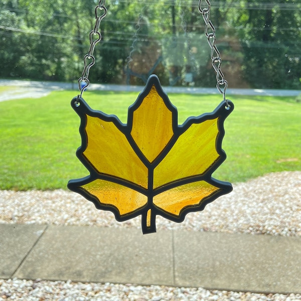 Maple Leaf Pattern Stained Glass - Etsy