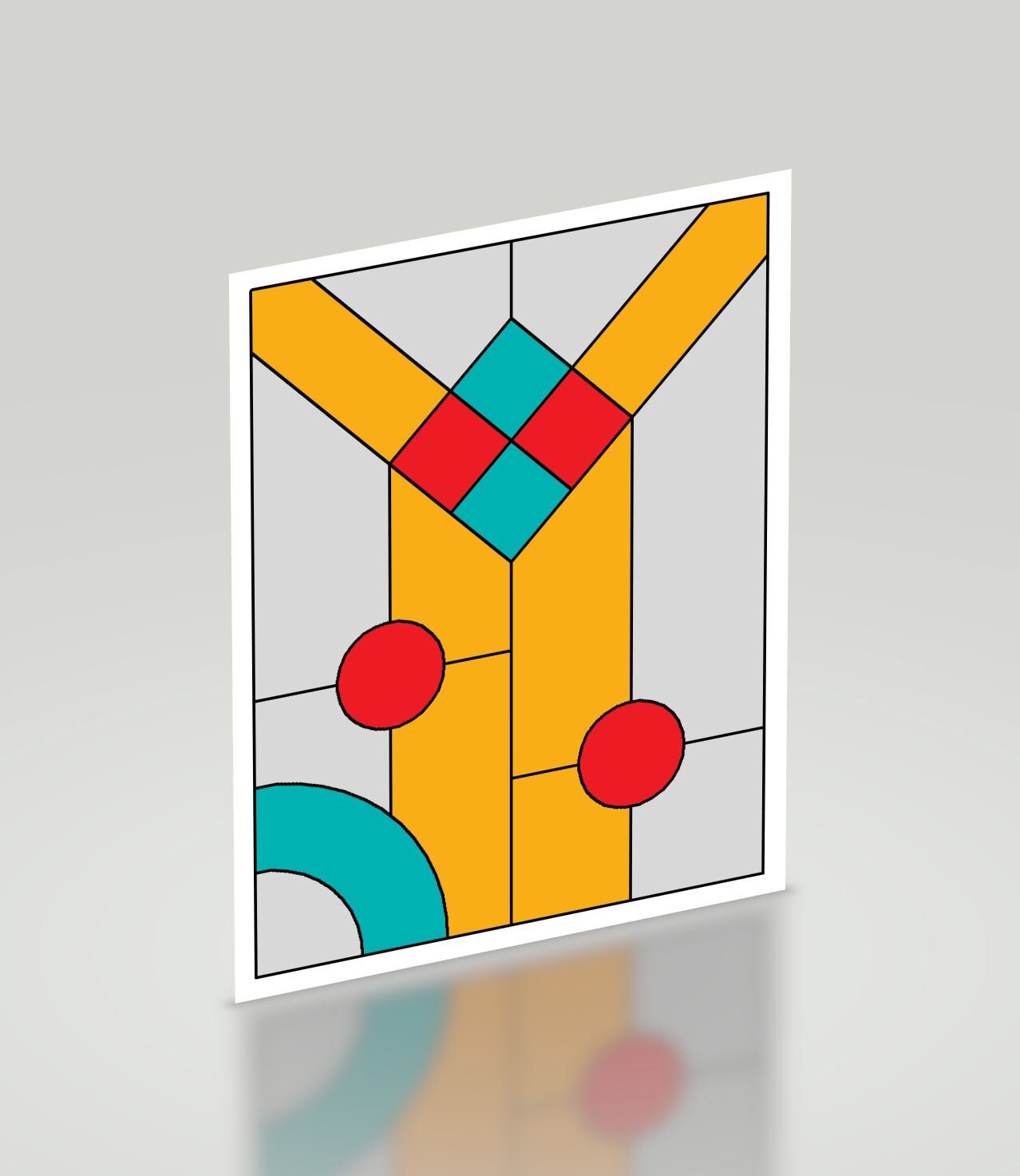 Prairie Style 1 Stained Glass Pattern 6 X 8 Full | Etsy