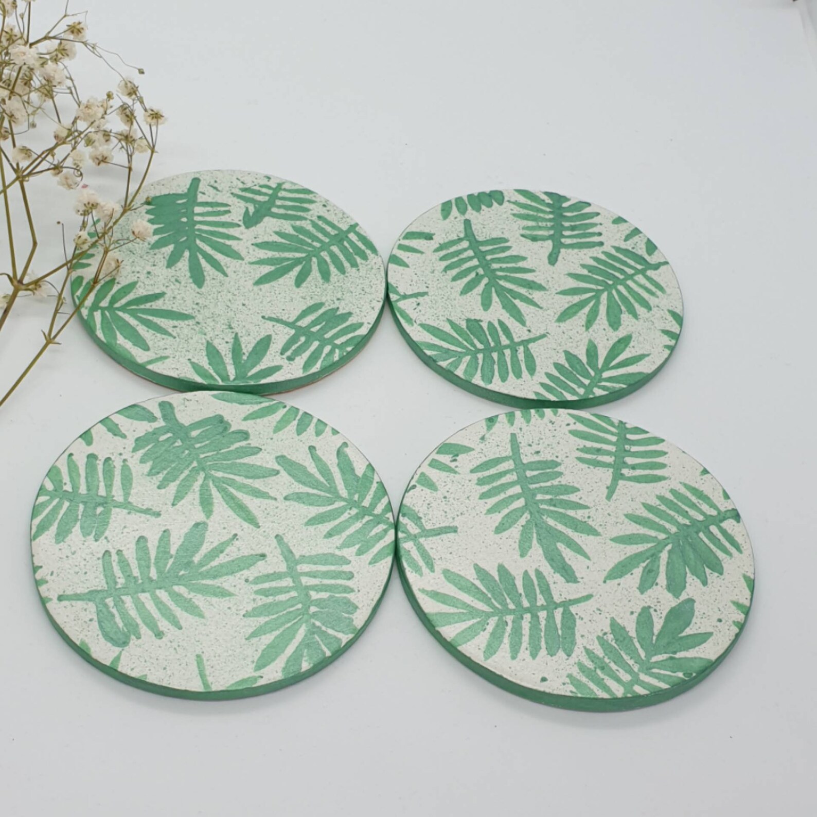 Coaster set clay coaster set of 4 | Etsy
