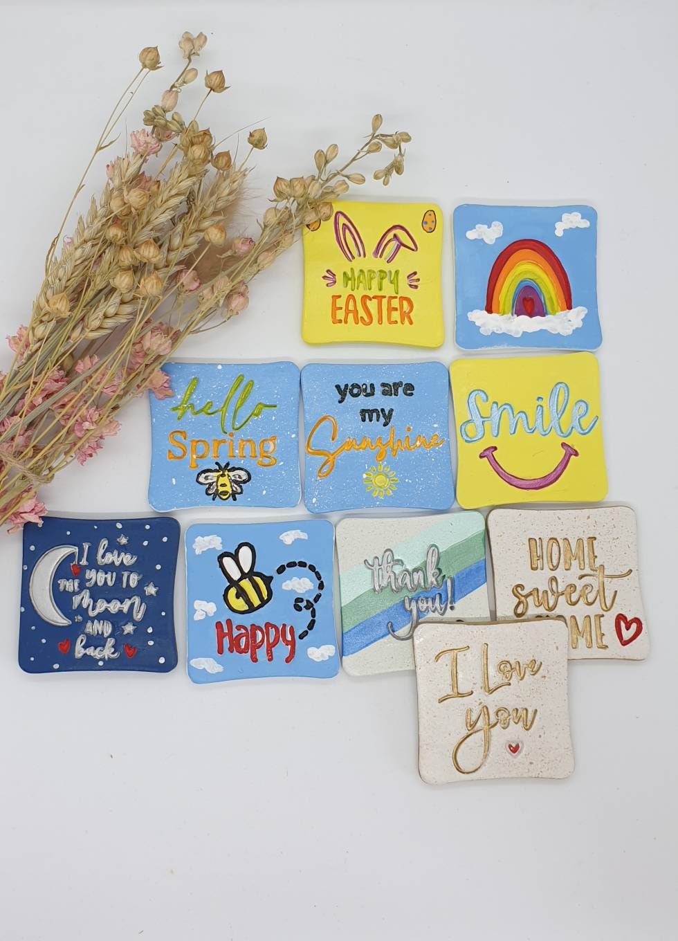 Mini Canvas Gifts Hand Painted Canvas and Easel - Etsy UK