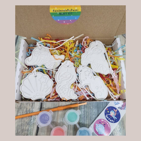 Mermaid Craft Kit Paint Your Own Craft Kit for Kids - Etsy