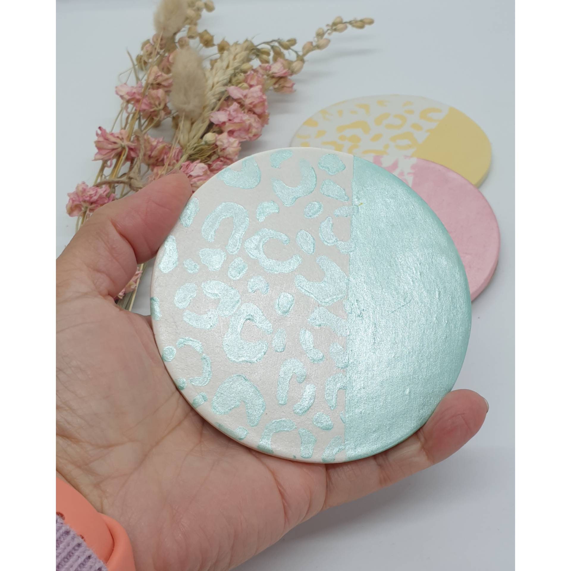 Coaster Set Pastels Colors Coasters - Etsy Norway