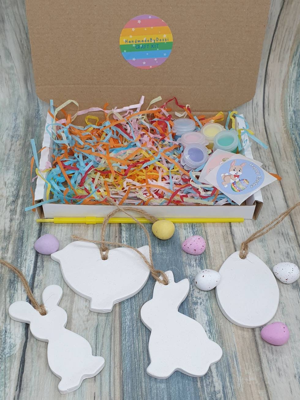 Paint Your Own Easter Craft Kit for Kids - Etsy UK