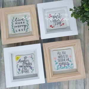 Positive Quotes Frame, Friendship Gift - Etsy