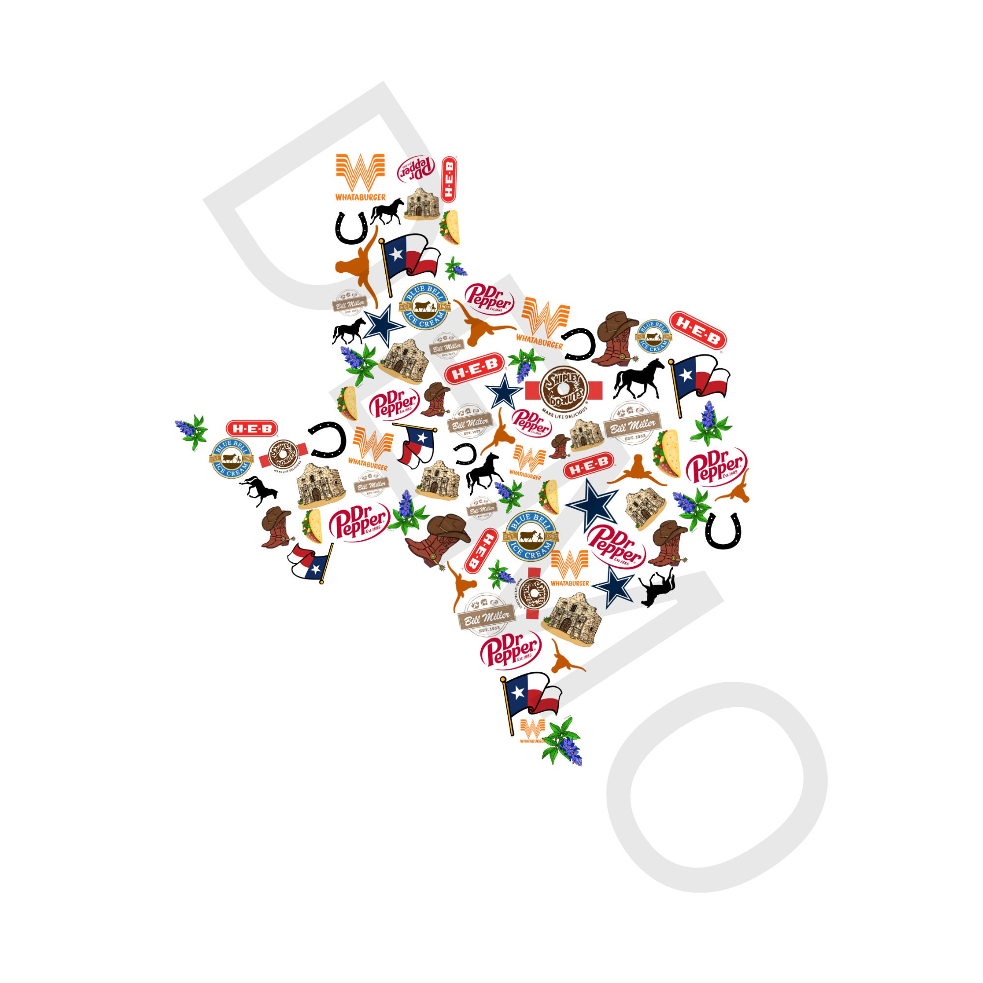 Texas Favorite Things SVG Digital File - Etsy