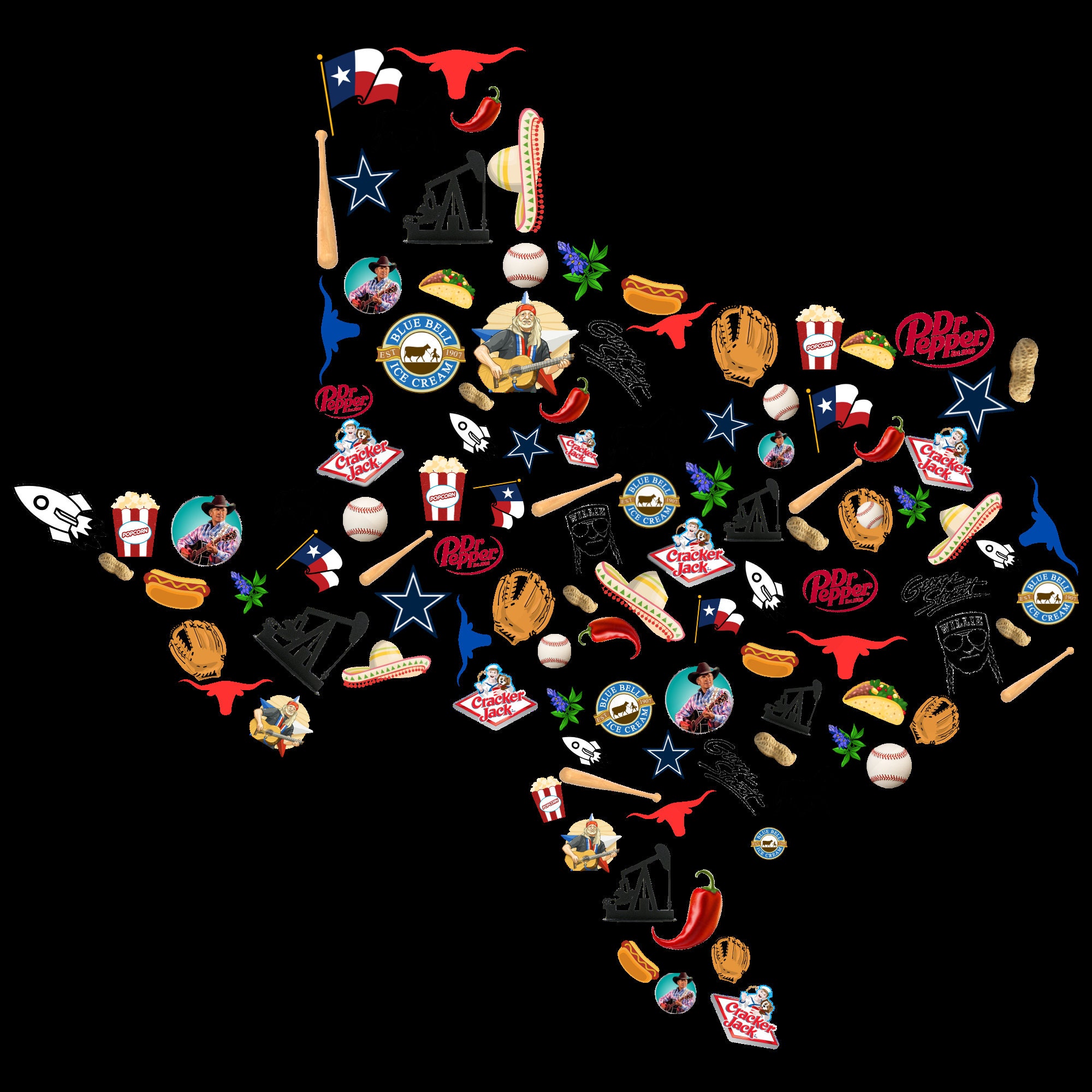 Texas Favorite Things SVG Digital File - Etsy
