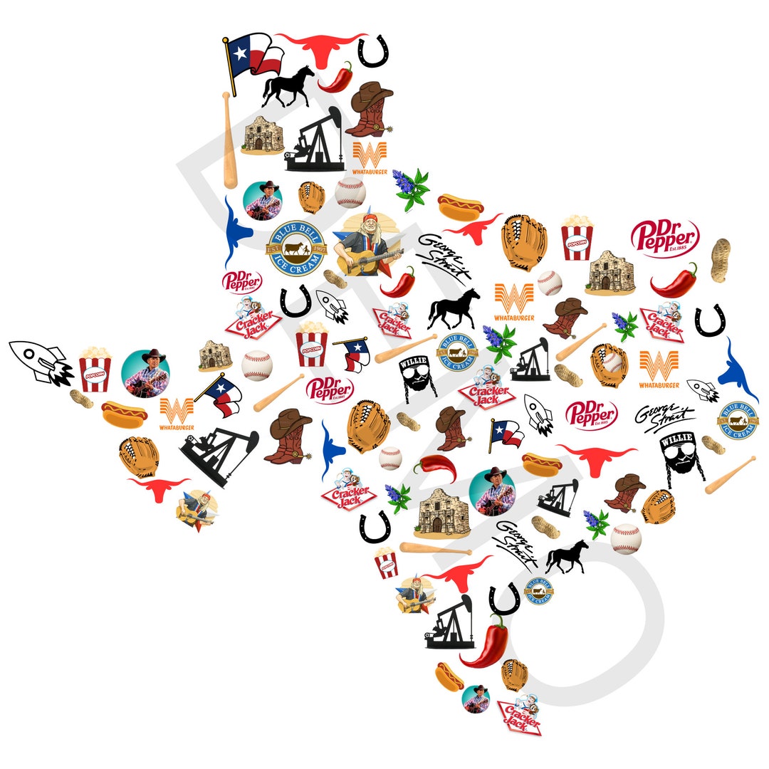 Texas Favorite Things SVG Digital File - Etsy