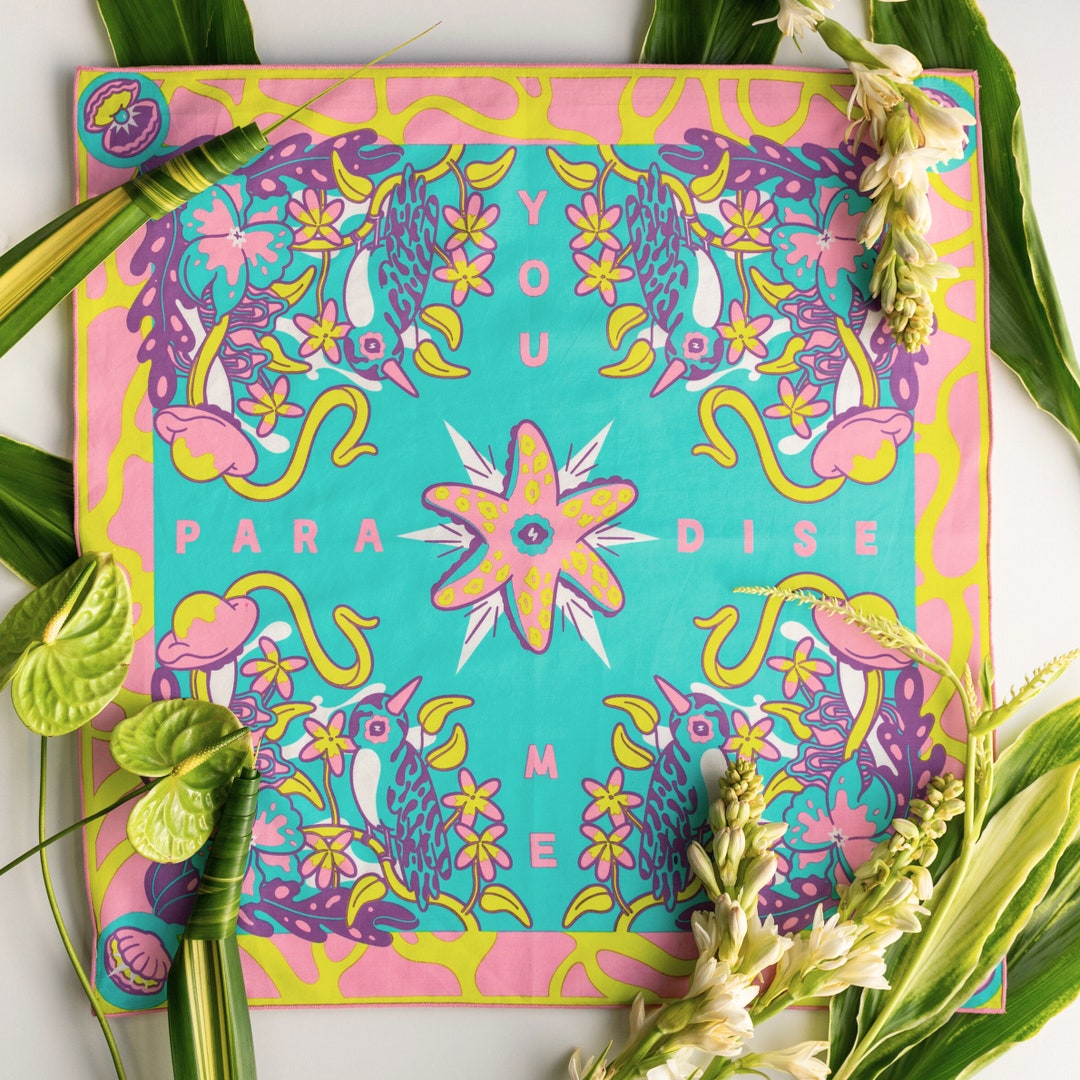 Bandana 21'' X 21'' Original Unique Artist - Etsy