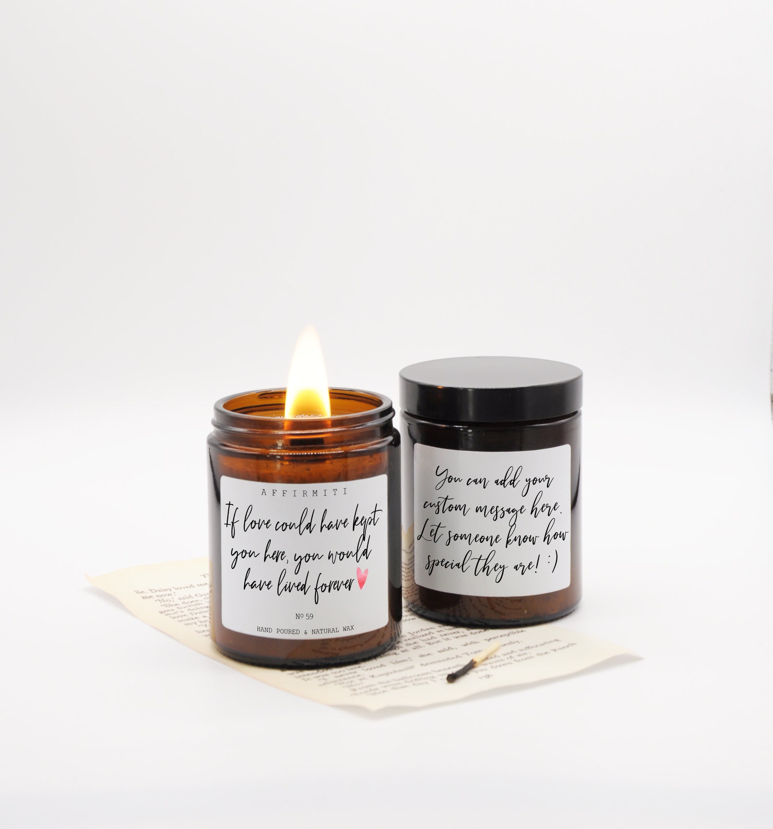 Remembering Candle / Loss and Grief Gift / Scented Candle / Wood Wick ...