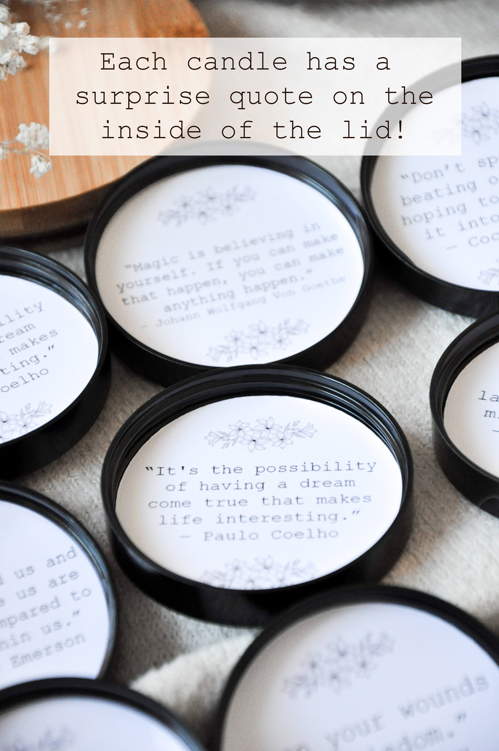 Affirmation Candle / Scented Candle / Wood Wick Candle / Hand Poured ...