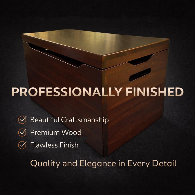 TREASURES ABOUND - Solid Wood Toy Box Nursery Furniture Birthday Gift ...