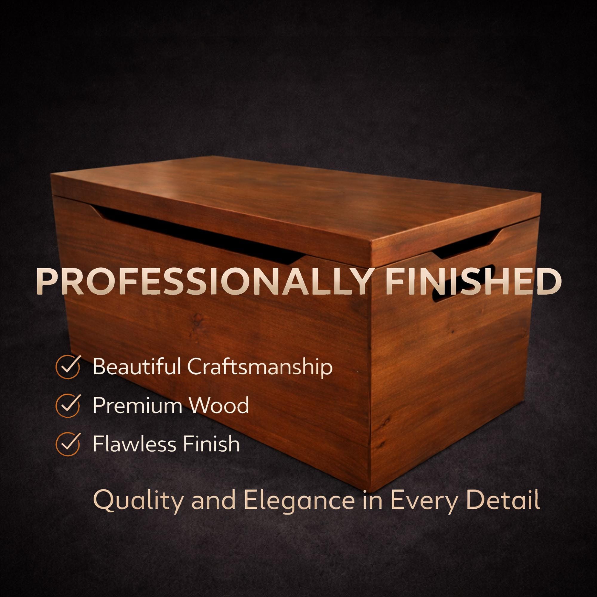 TREASURES ABOUND- Solid Wood Toy Box Nursery Furniture Birthday Gift ...