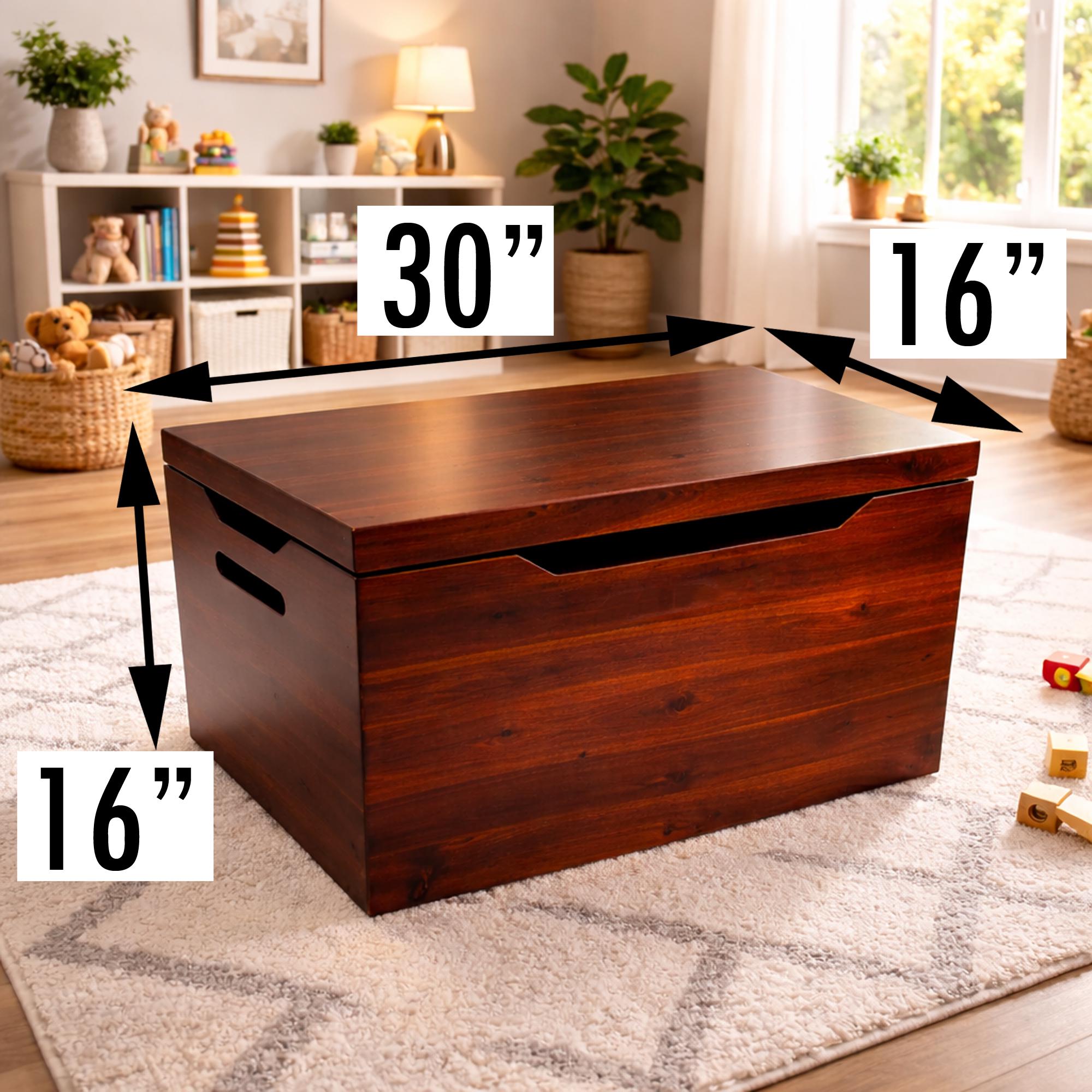 TREASURES ABOUND - Solid Wood Toy Box Nursery Furniture Birthday Gift ...