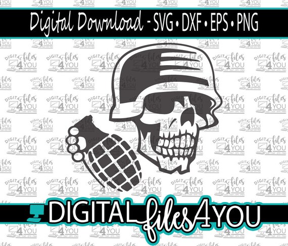 Military Skull Grenade SVG Skull Svg Skull File Skull Vinyl | Etsy