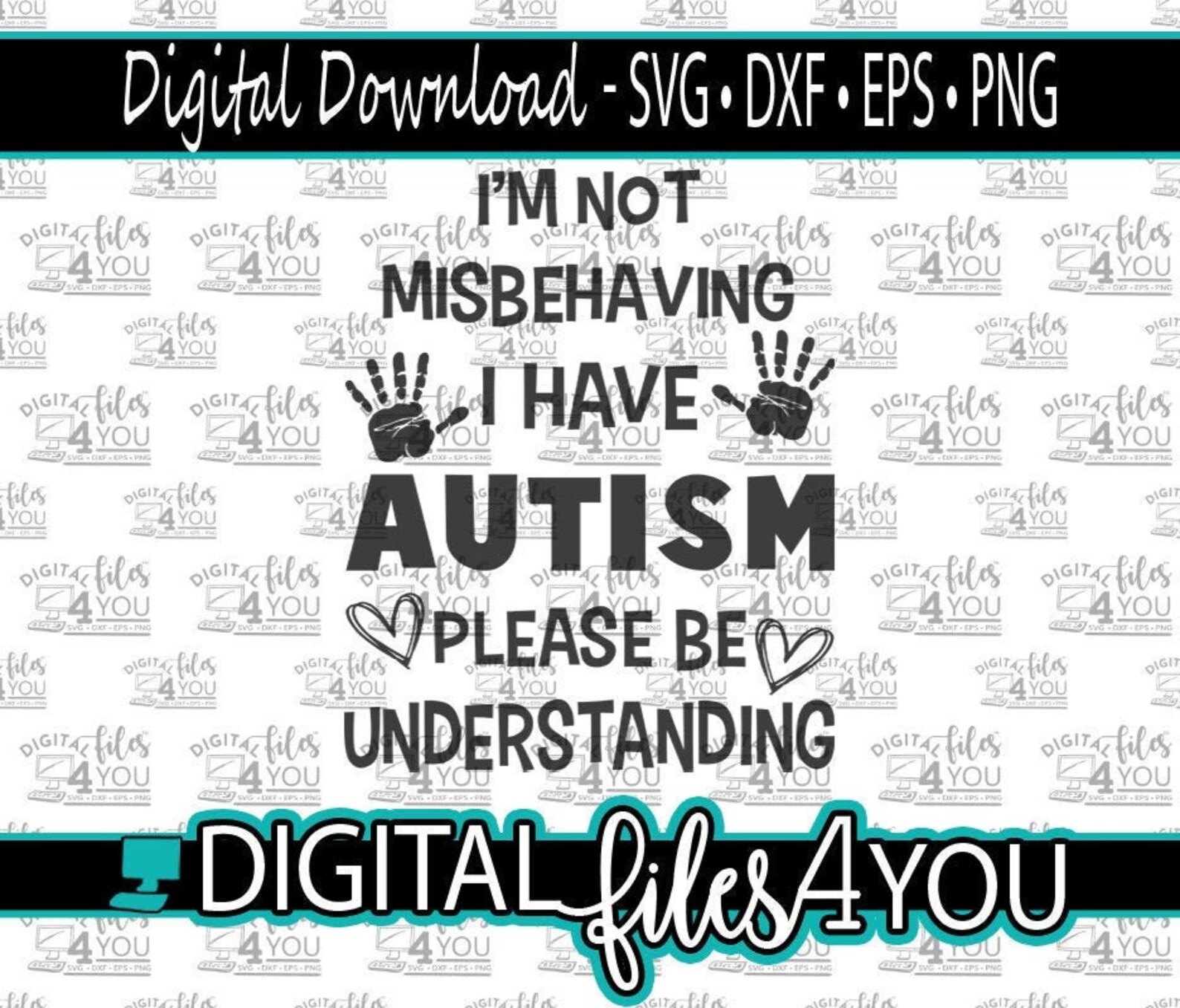 Autism SVG, Autism Digital Download, Autistic Svg, Im Not Misbehaving ...