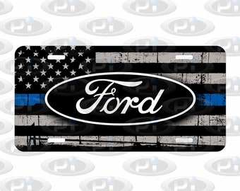 Back the Blue License Plate - Etsy