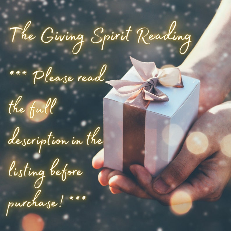 The Giving Spirit Reading **please Read Full Description** - Etsy