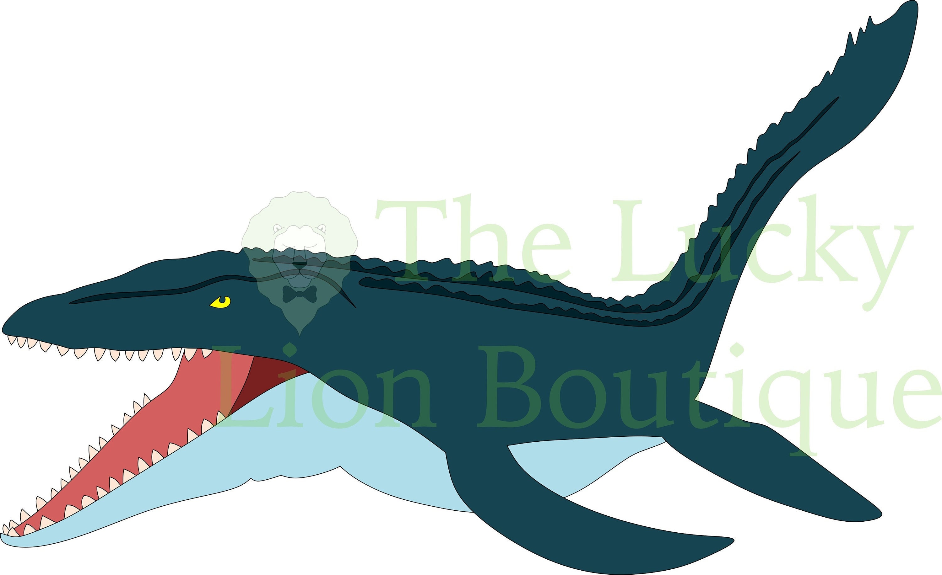 Mosasaurus Dinosaur SVG File for Cricut, Silhouette, T-shirts, Digital ...