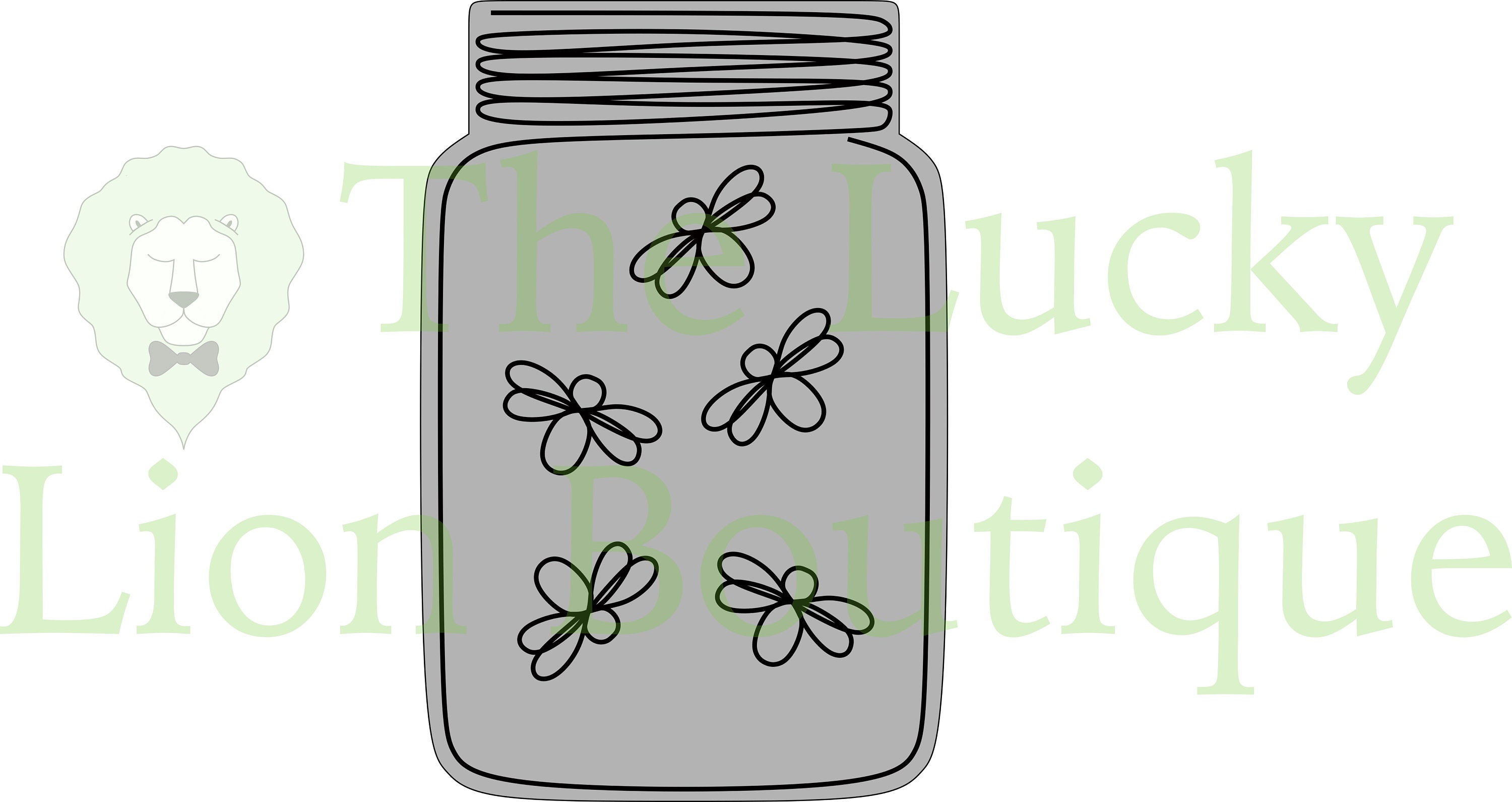 Fireflies in a Jar SVG File for Cricut, Silhouette - Digital Art, Paper ...