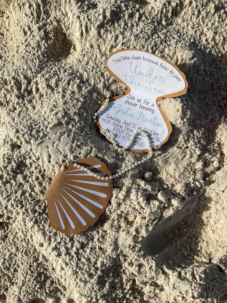 Seashell Invitations for Birthday Engagement Bridal Shower - Etsy