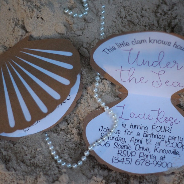 Seashell Invitations - Etsy