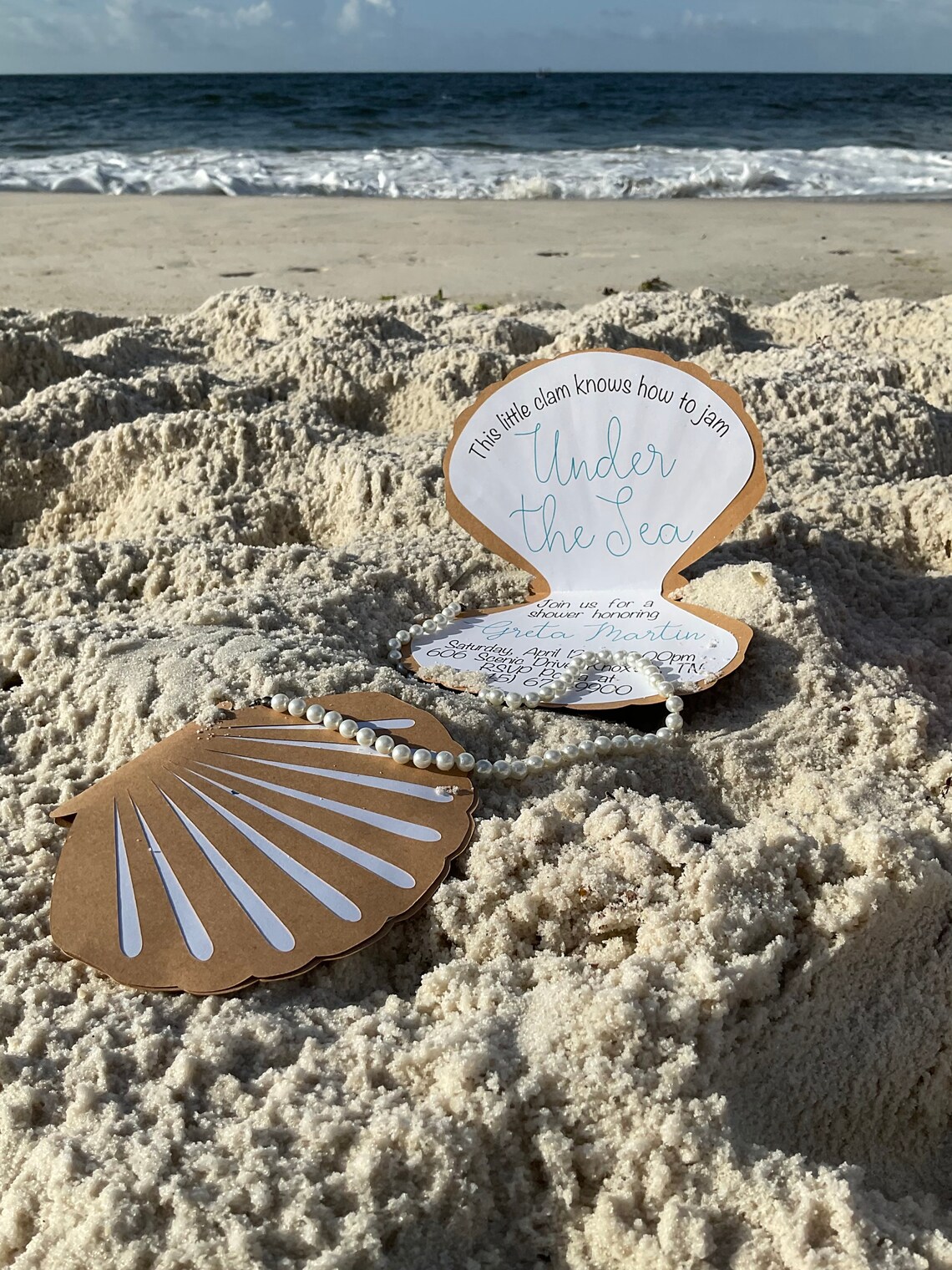 Seashell Invitations for Birthday Engagement Bridal Shower - Etsy