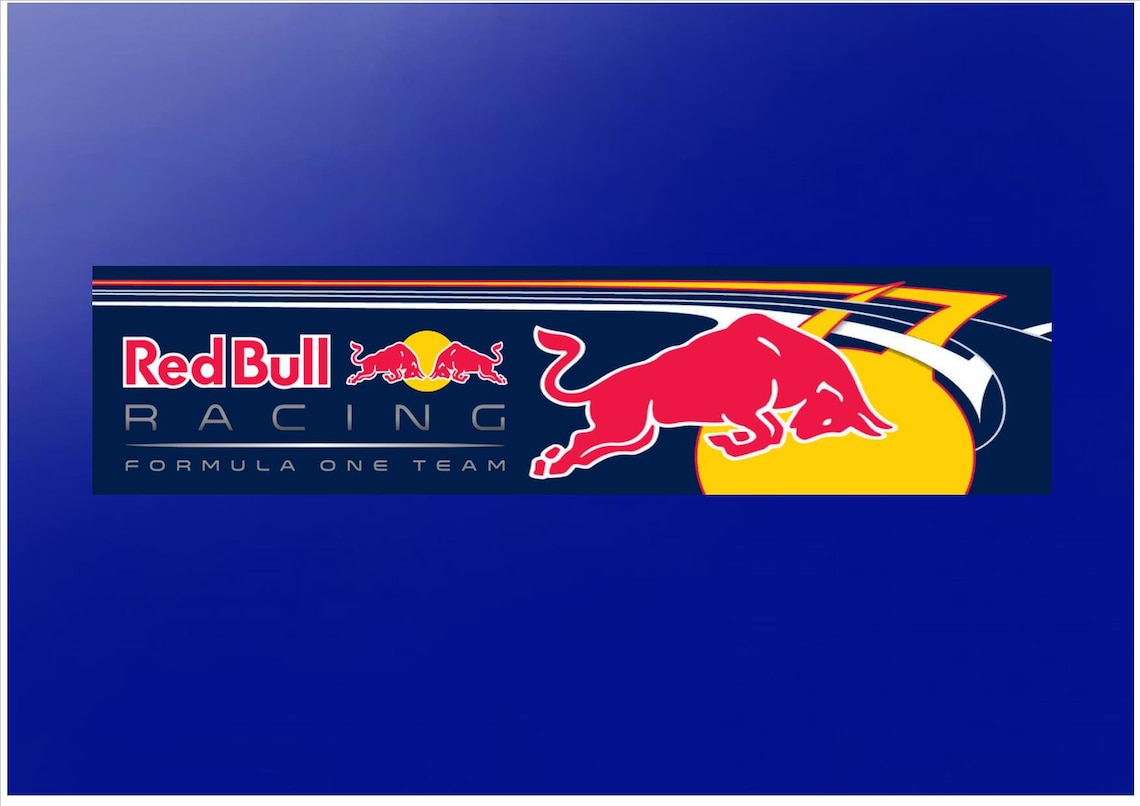 2 X Large Red Bull Graphic Formula One F1 Racing Flow Graphic Car Van ...