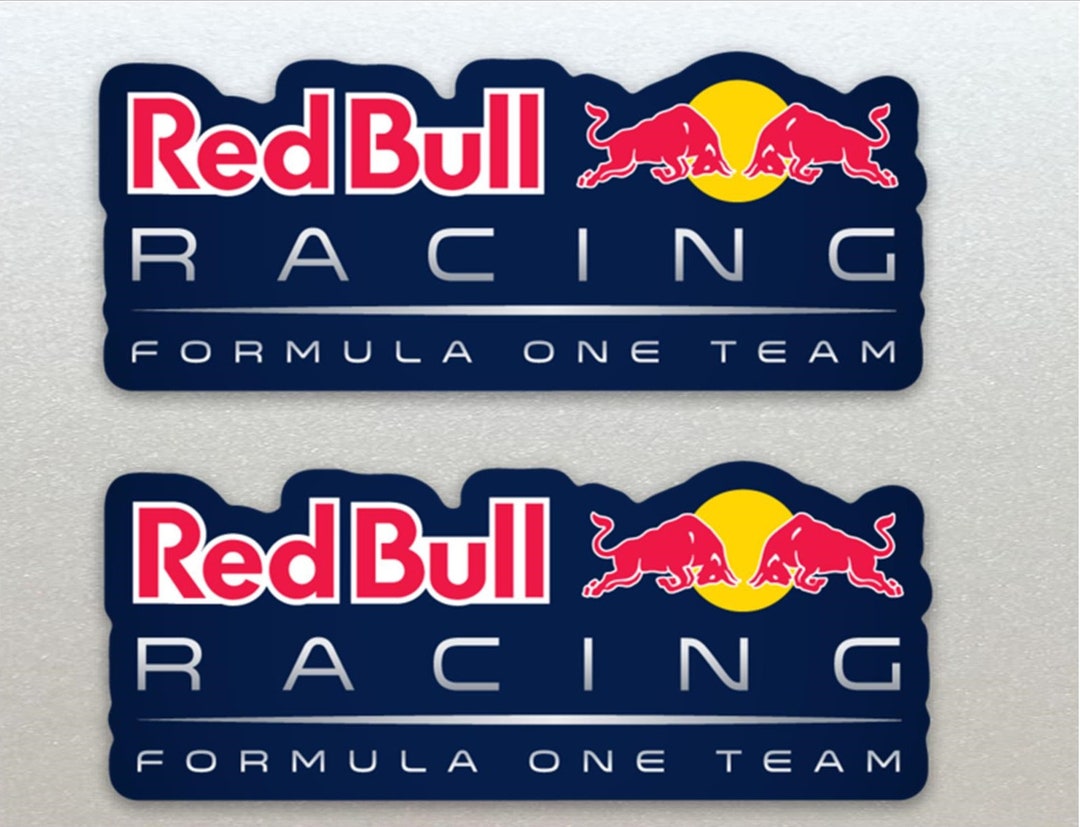 Red Bull Formula One (F1) Racing Blue Background Stickers X2 for Car ...