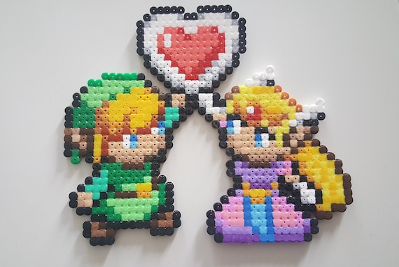 Perler the Legend of Zelda Link & Zelda Perler Beads St | Etsy