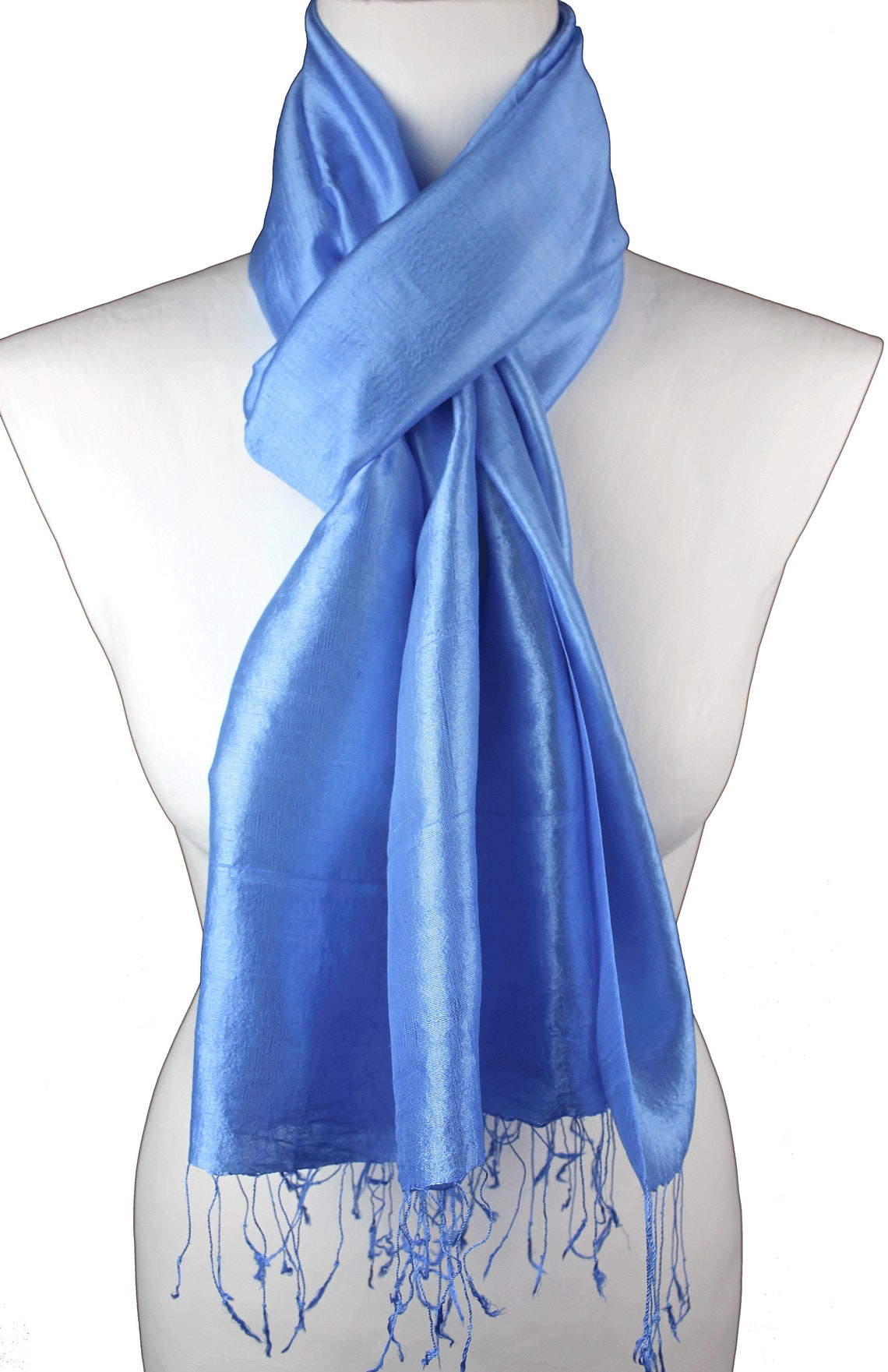 SLIGHTLY IMPERFECT Powder Blue Silk Shawl or Scarf/ Head - Etsy España