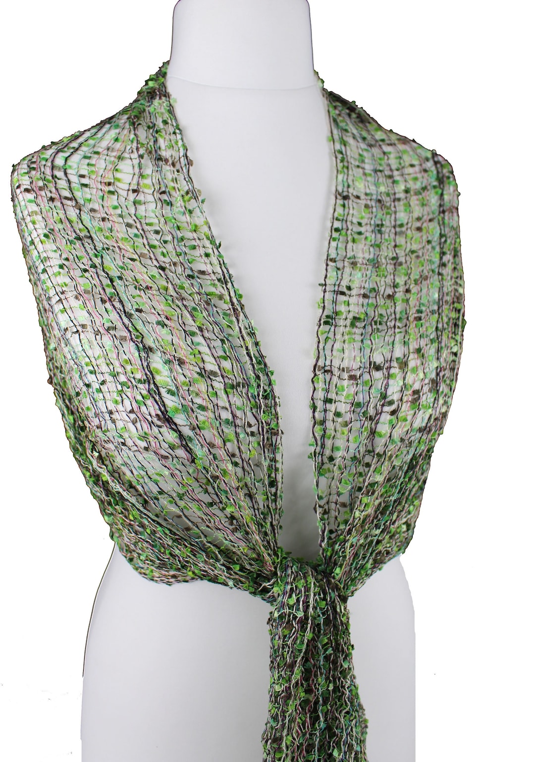 Lime Green Open Weave/mesh Scarves, Hand Made, Fair Trade Supplier - Etsy