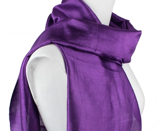 Purple Silk Scarf - Etsy