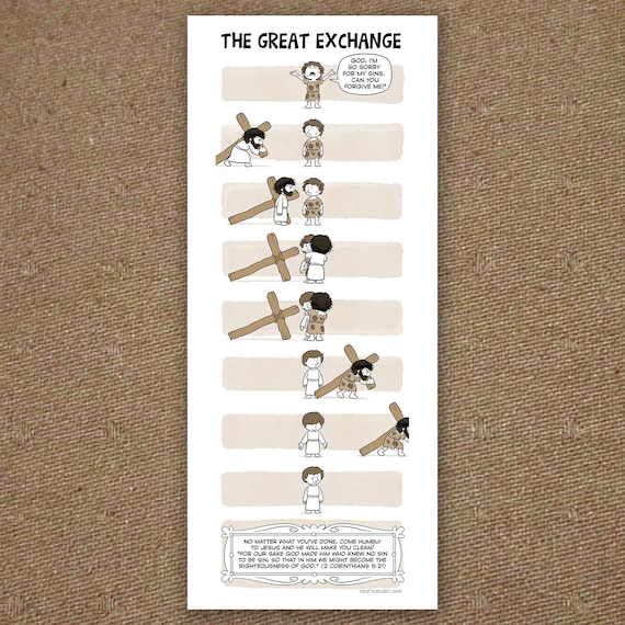 Christian Print-cartoon About Jesus and the Forgiveness of the | Etsy