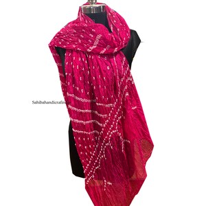 Lot of Solid Color Bandhani Bhandej Silk Dupatta, Handmade Bandhej ...