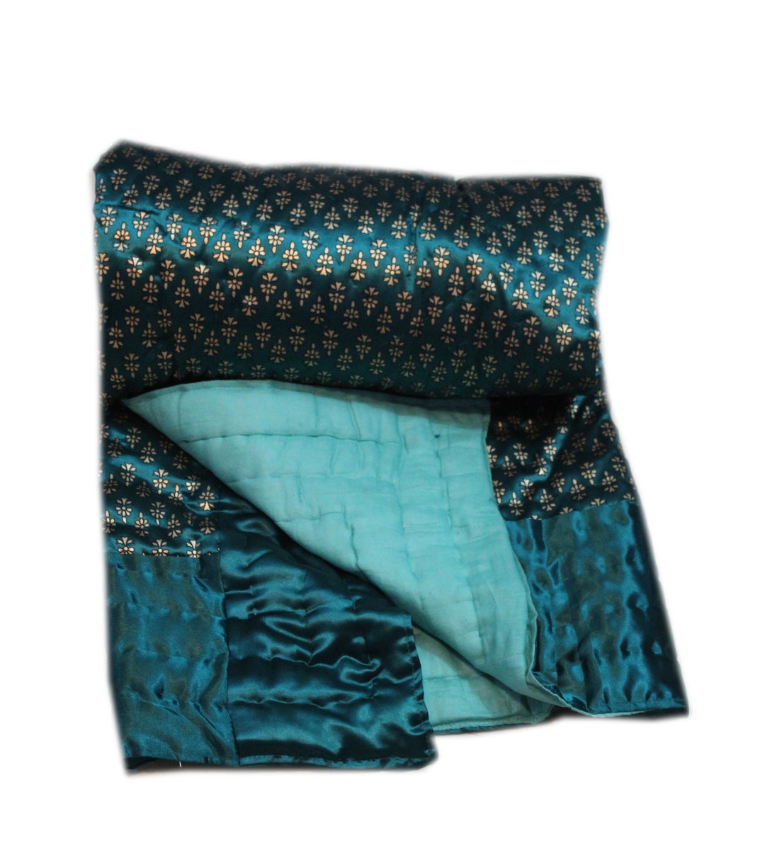 Indian Razai Comforter Handmade Quilt Jaipuri Razai Block Printed Quilt ...