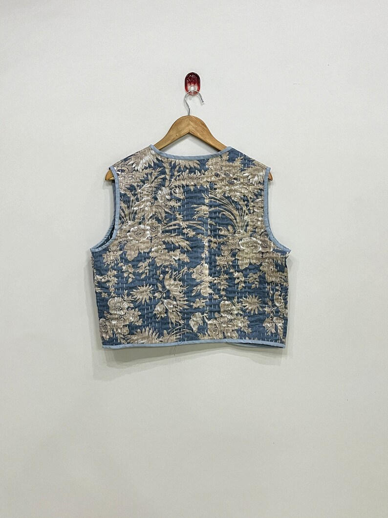 Indian Otton Kantha Waistcoat,kantha Vest Jacket, Unisex Cotton ...