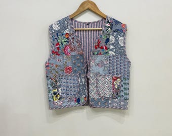 Quilted Patchwork Vest - Etsy