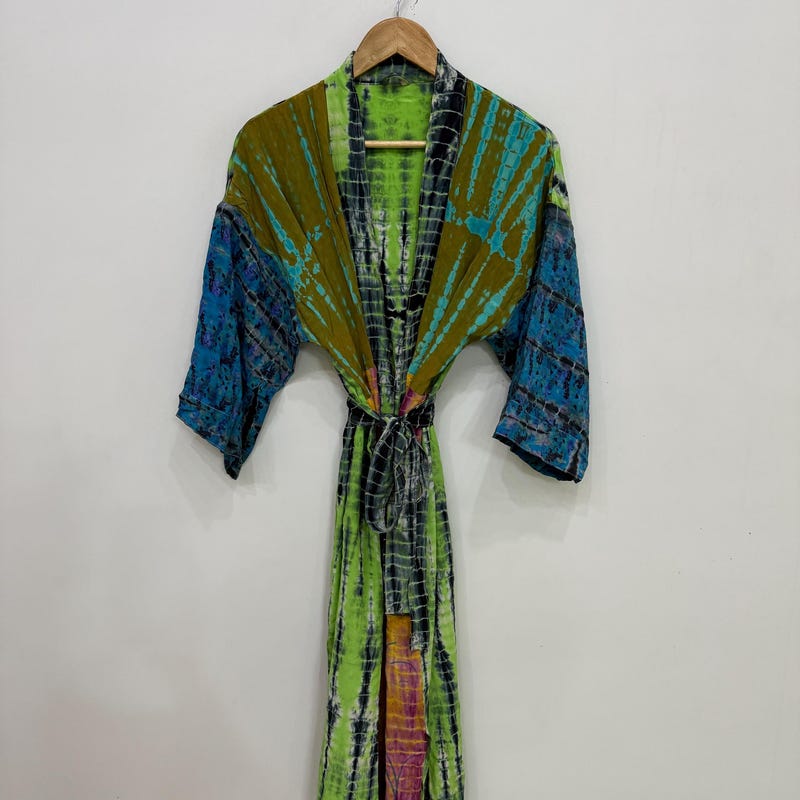 Silk Bathrobe Tie Dye - Etsy UK