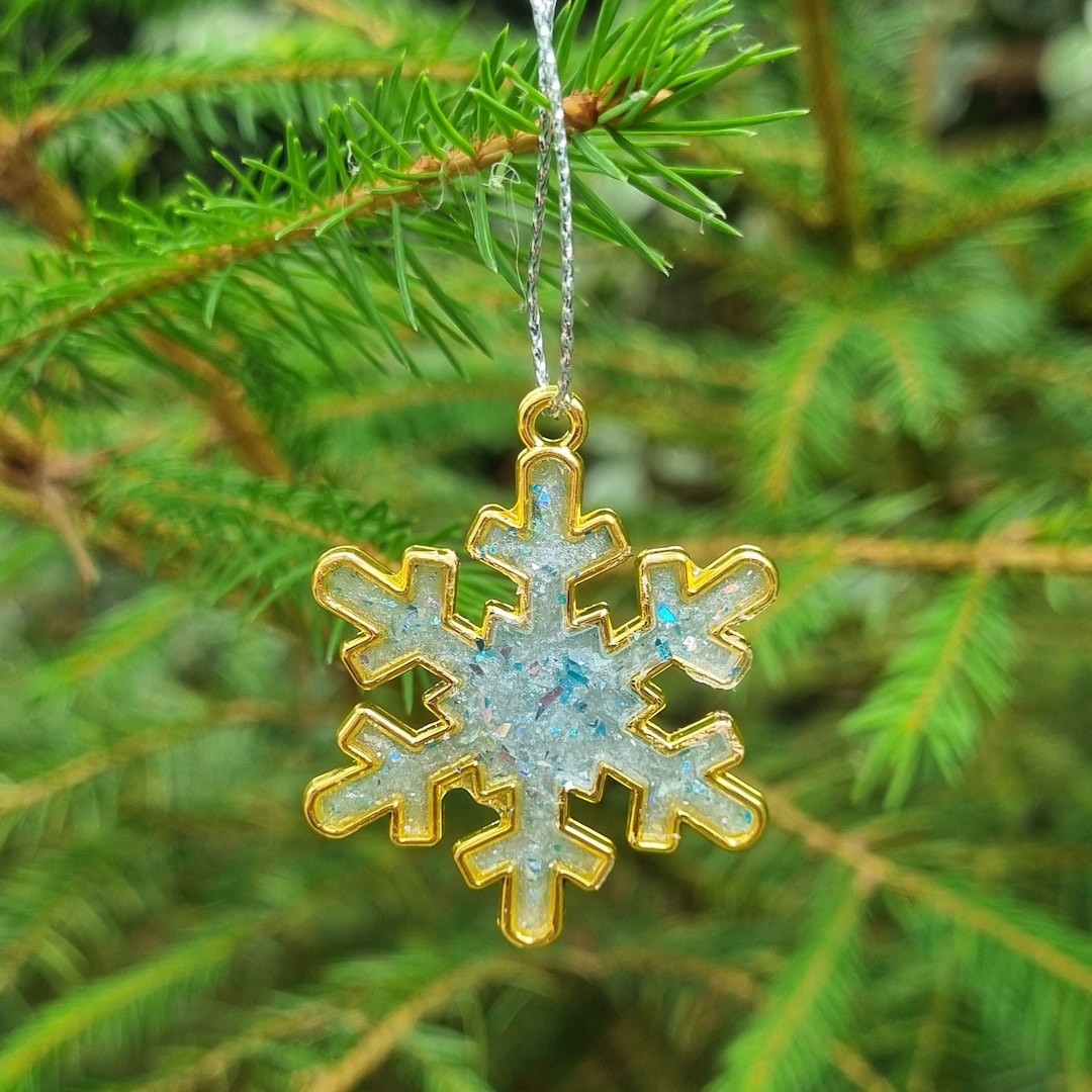 Set of 6 Snowflake Christmas Tree Decorations - Etsy UK