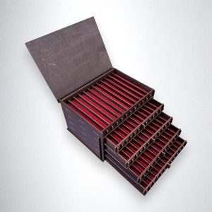 Wooden Fountain Pen Storage Case Multi-tier Pen Display Box for ...