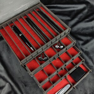 Personalized 5 Tiers Men's Accessory Box With Drawers, Jewelry Box ...