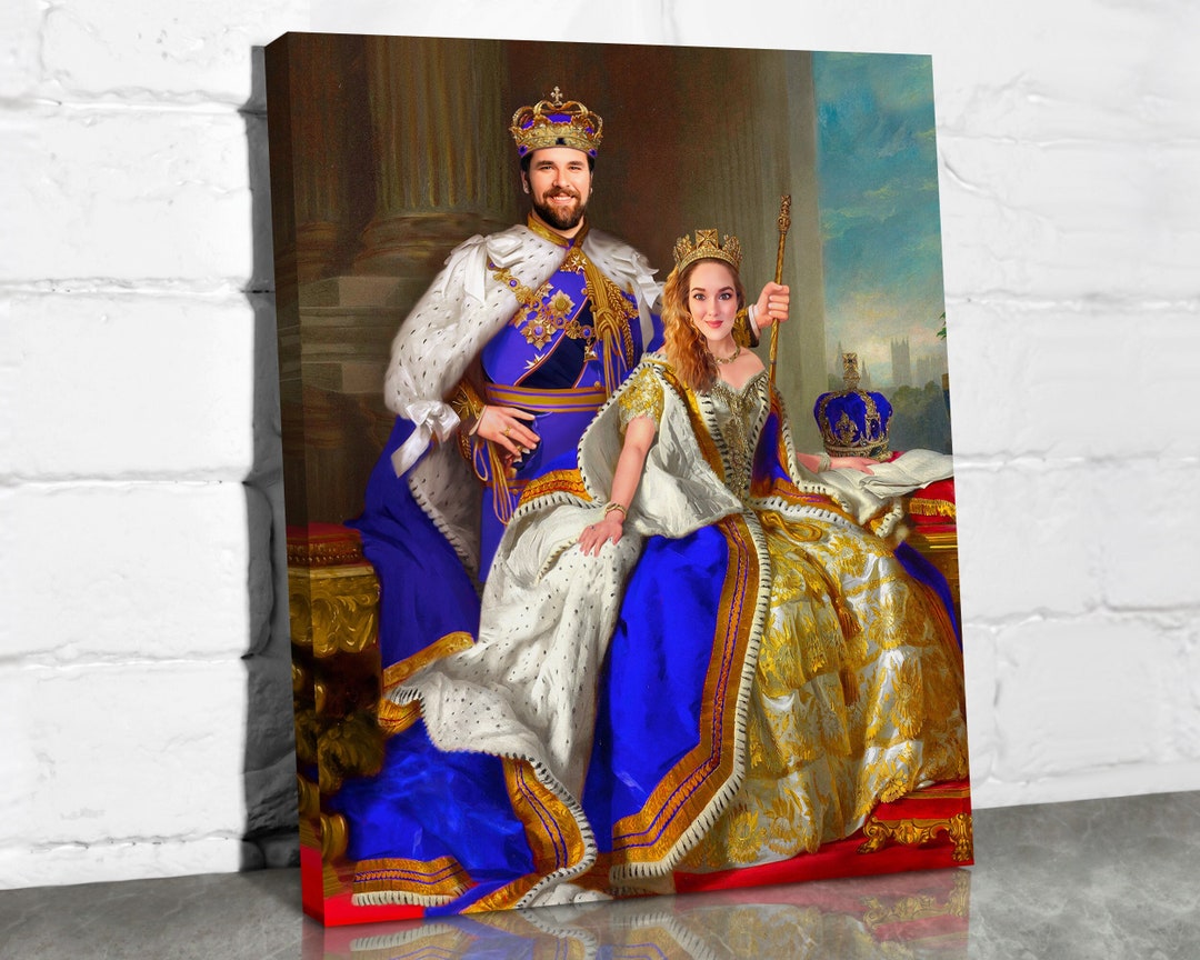 Royal Portrait, Custom Couples Portrait From Photo, Personalized Couple ...