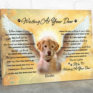Angel Pet Memorial Portrait Painting & Poem, Deceased Pet Loss Gifts ...